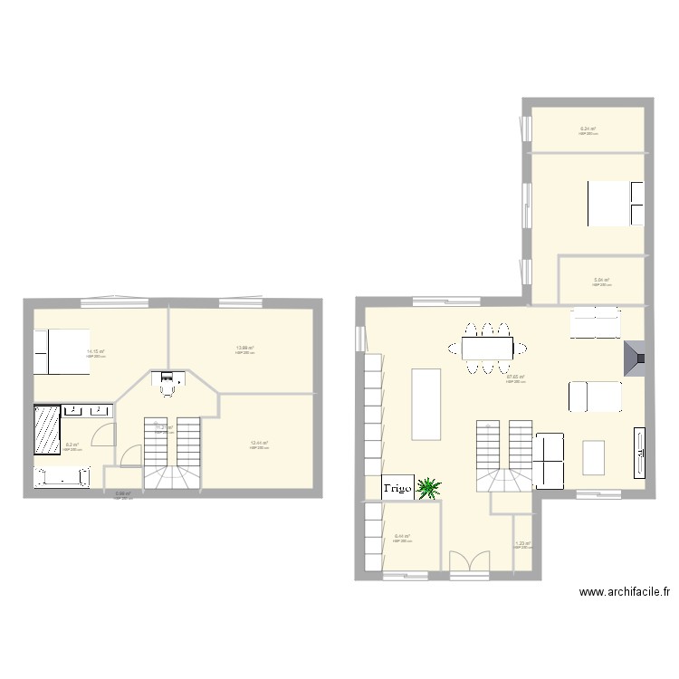 plan rdc - Plan dessiné par syl20chav