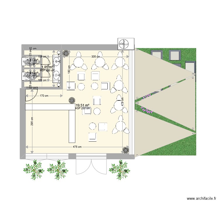 PANCAKE - Plan 4 pièces 22 m2 dessiné par TOTODR13
