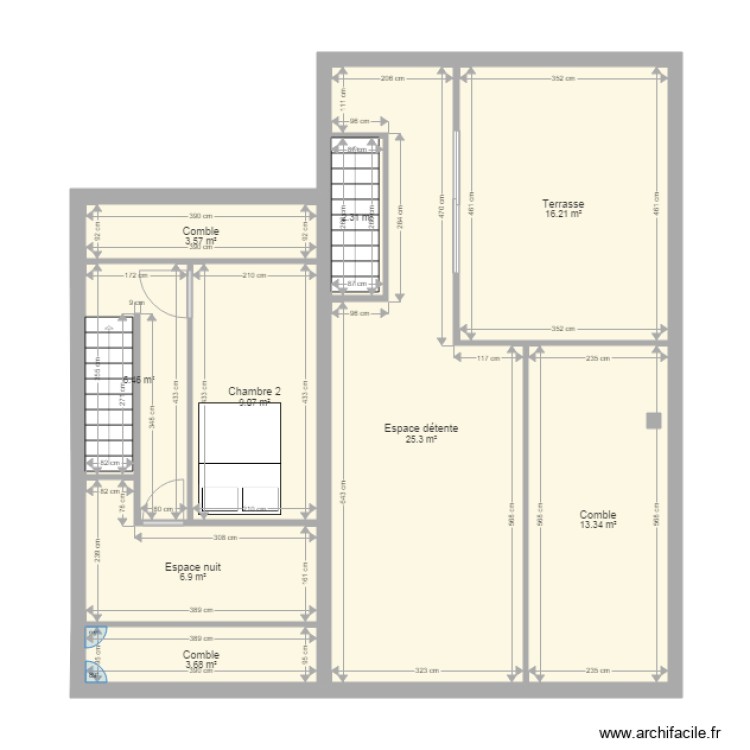 Plans comble - Plan dessiné par jb