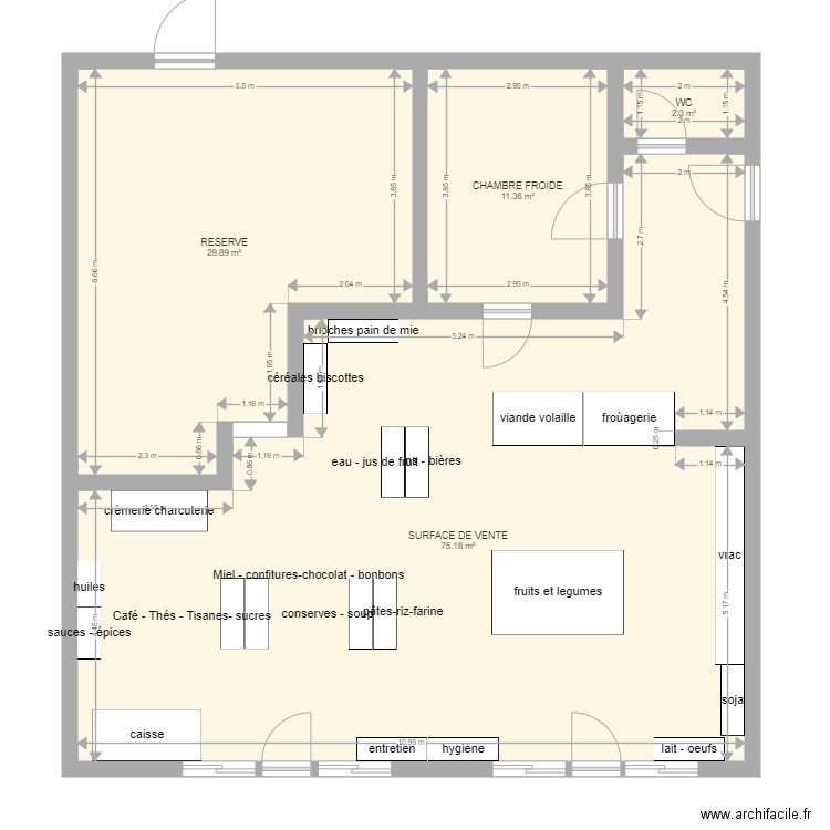 PLAN MAGASIN - Plan dessiné par jerem24