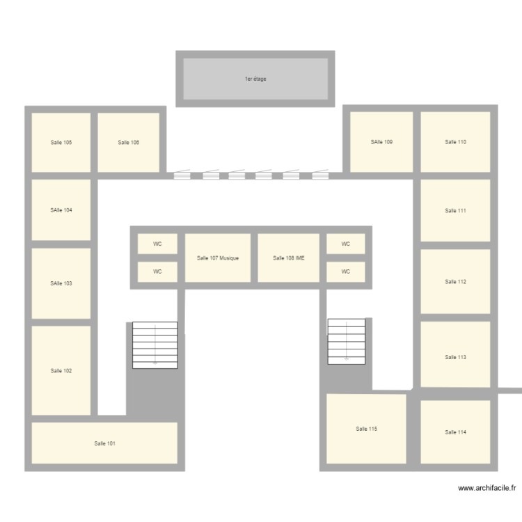 Plan – Collège 1er étage – Par sophie martinez ️ | ArchiFacile
