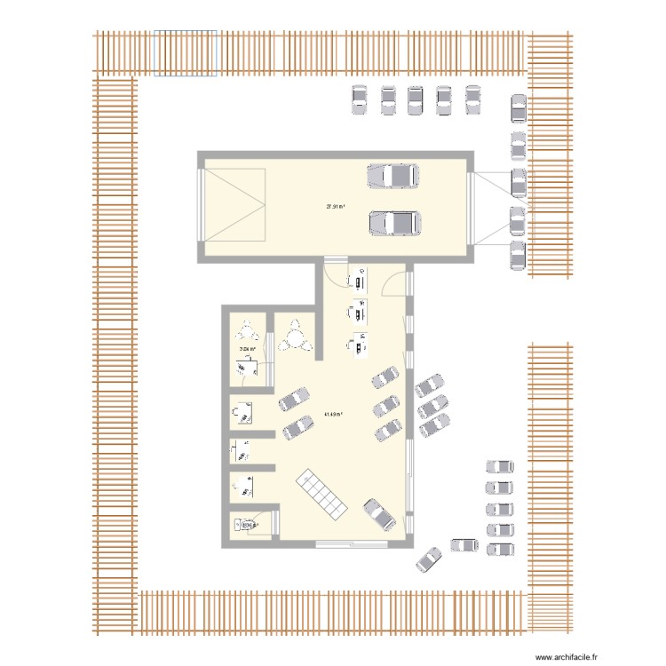 concession toyota - Plan dessiné par maxence_83