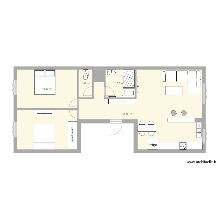 plan f3 - Plan dessiné par benhabiles