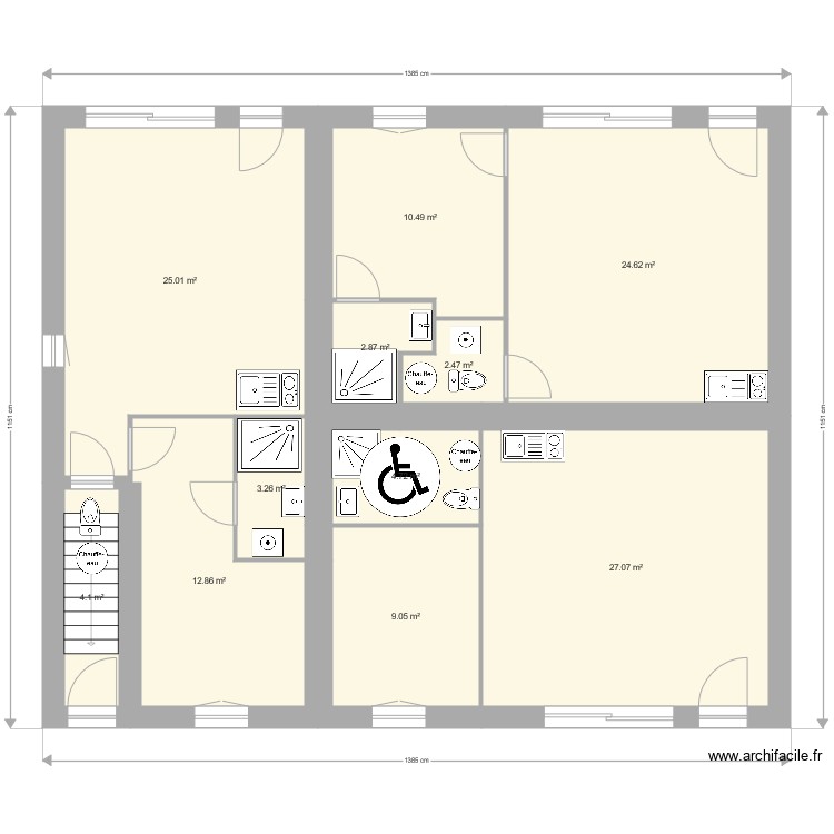 plan immeuble config 2 - Plan dessiné par sly81