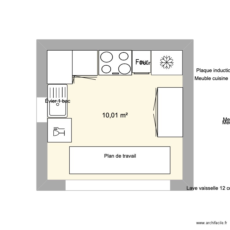 cuisine - Plan dessiné par Laetitia25