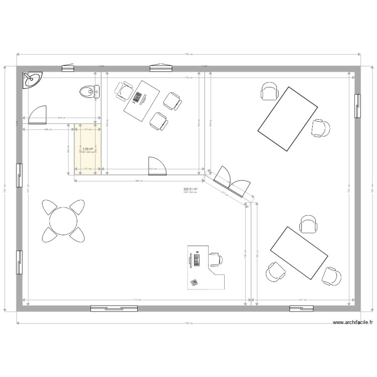 plan de bureau - Plan dessiné par fredericballa