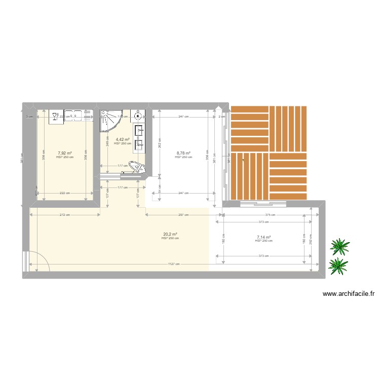 IDEE 1 - Plan 5 pièces 59 m2 dessiné par raveneau6