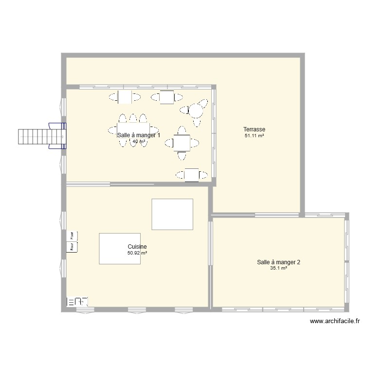 Plan – restaurant – Par loryannelq ️ | ArchiFacile