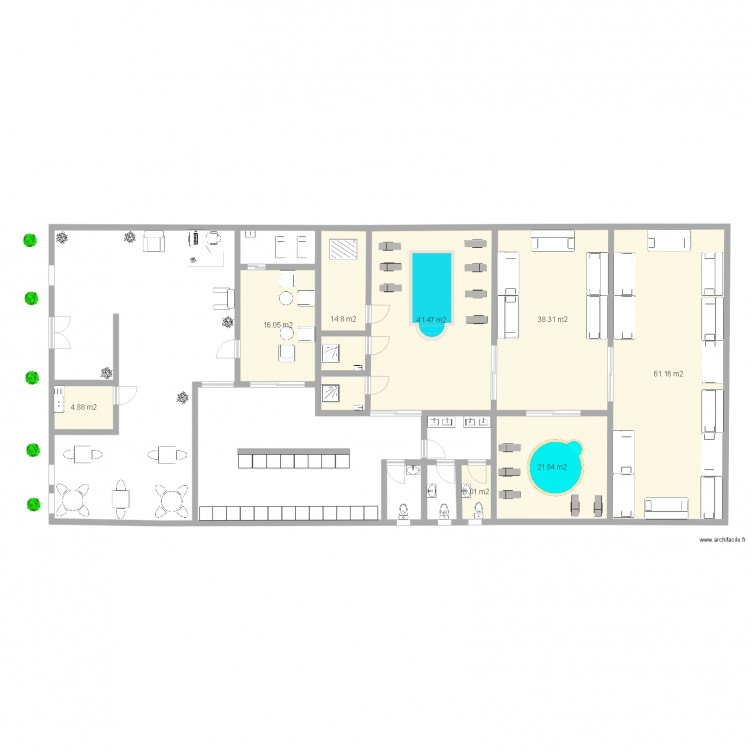 Hammam 03 - Plan dessiné par hicrif