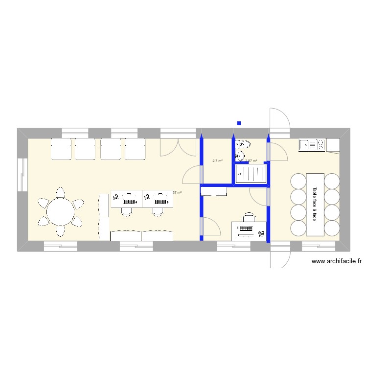reception - Plan dessiné par Jeanpaul69
