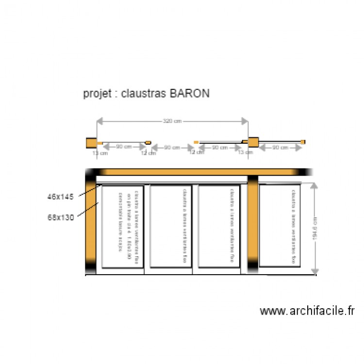 VILLA BARON - Plan dessiné par thierry reis