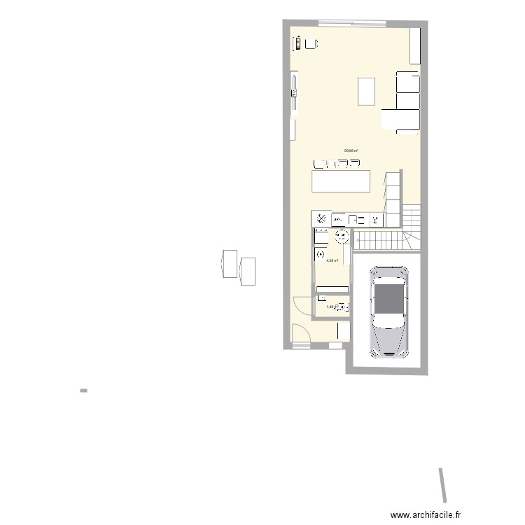Rdc - Plan dessiné par Teix78