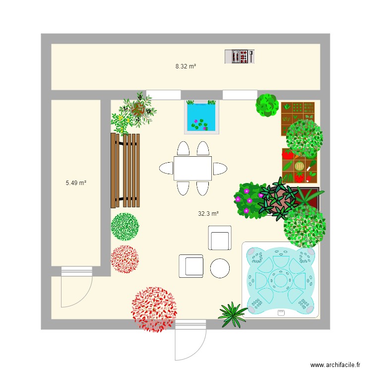 terrasse - Plan dessiné par magmag49
