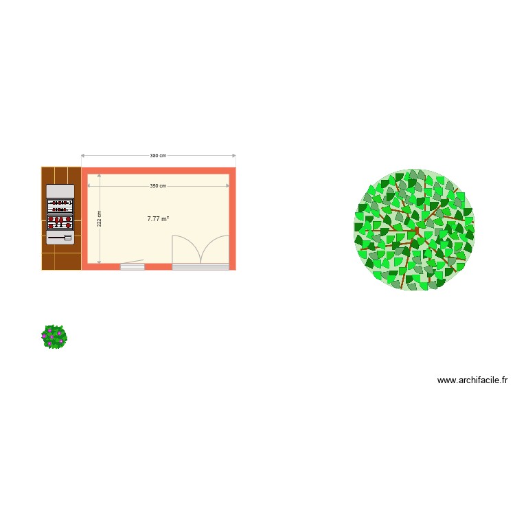 cabanon jardin - Plan dessiné par poutata