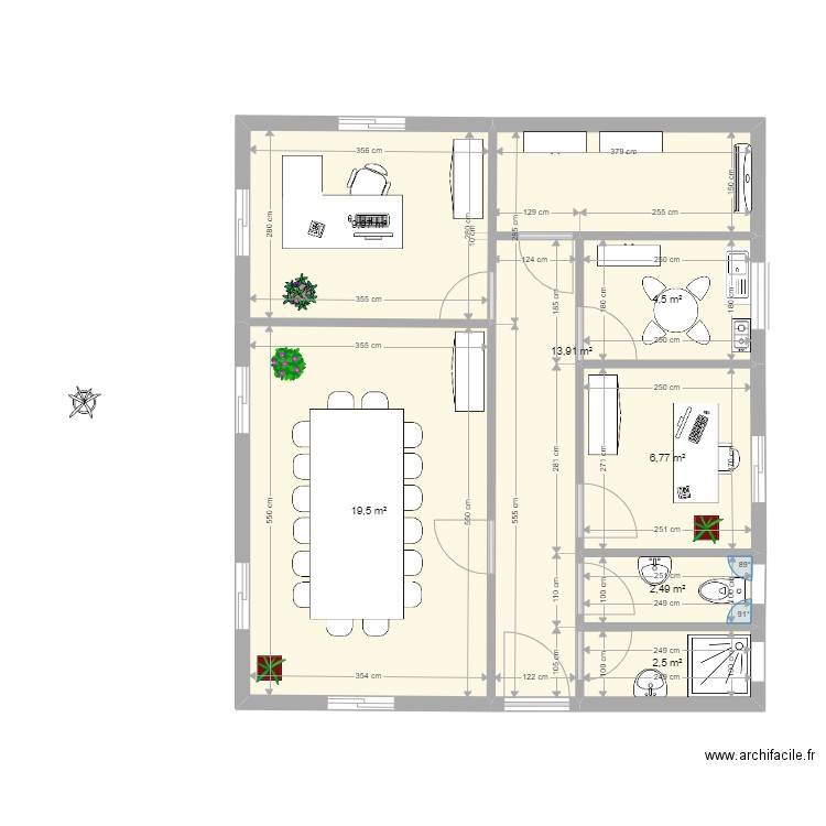 Batiment RDC - Plan dessiné par NH1