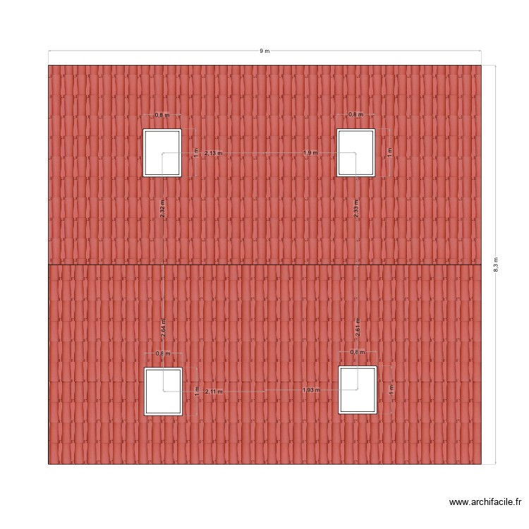 Toiture - Plan dessiné par akemoah
