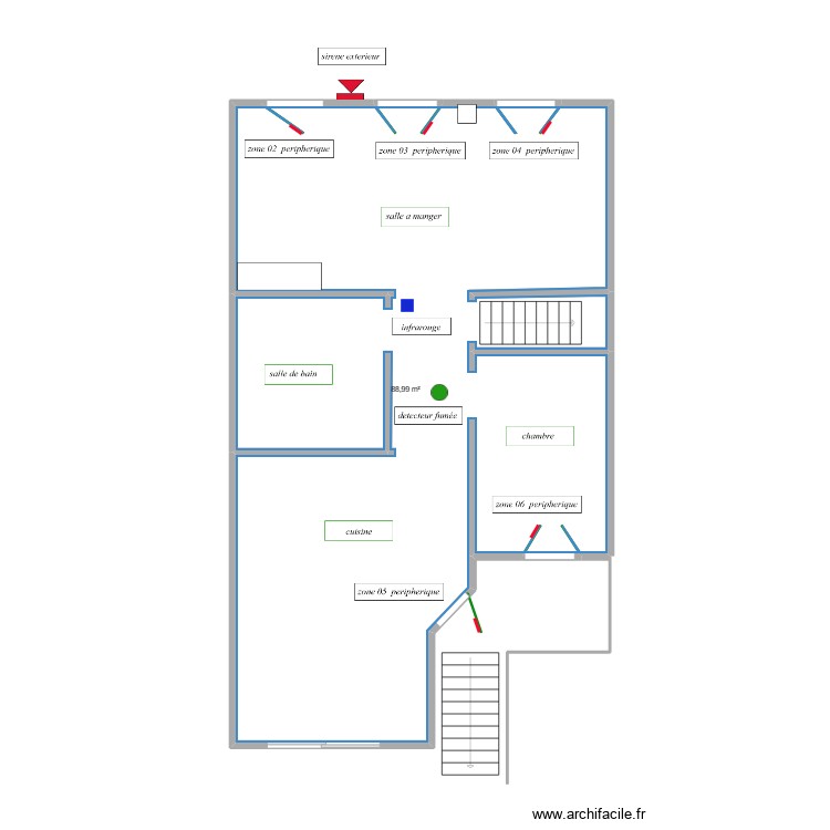 34 maison - Plan 1 pièce 89 m2 dessiné par truffades