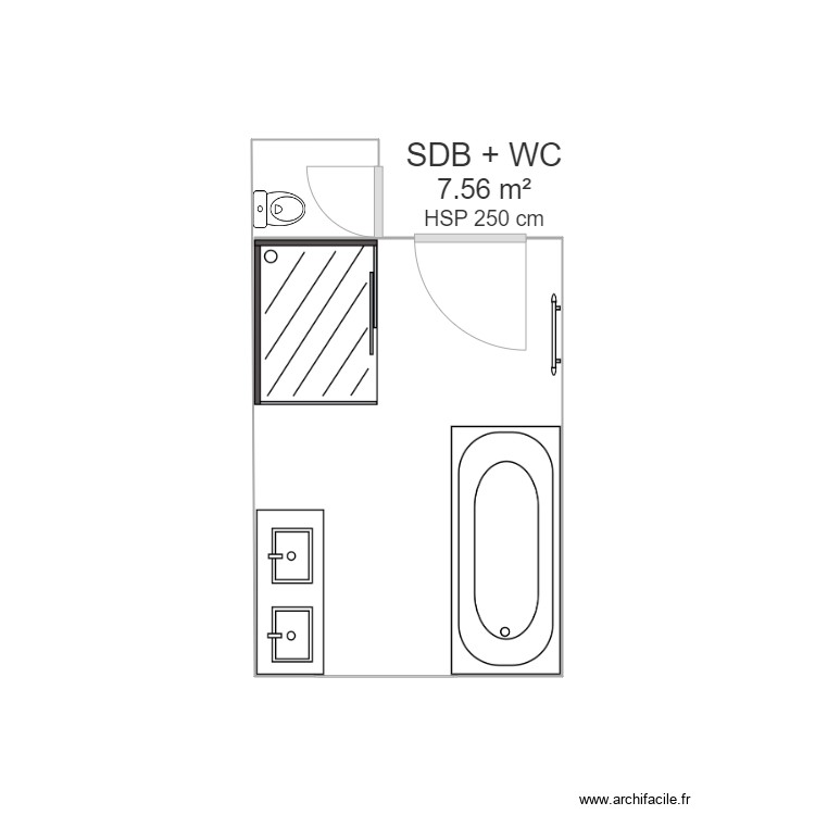 sdb - Plan dessiné par Mrdps