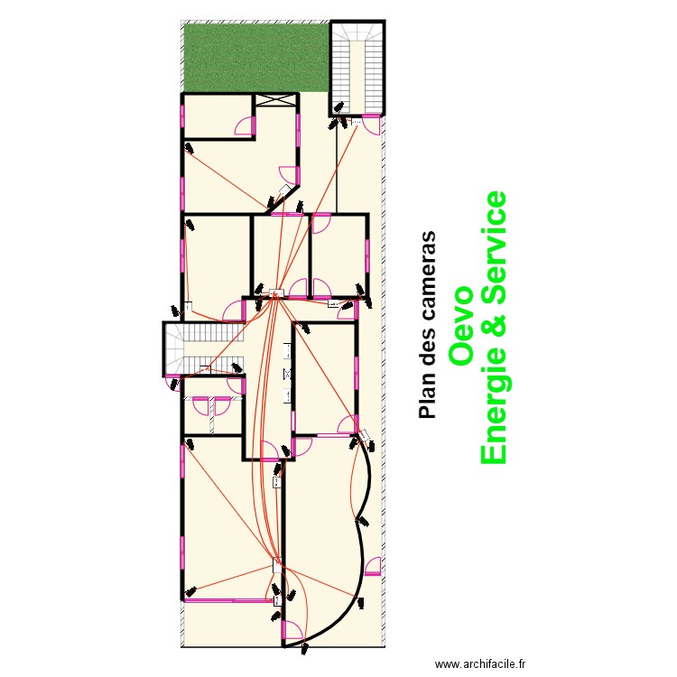 le plan des camera de godomey - Plan dessiné par renaulde