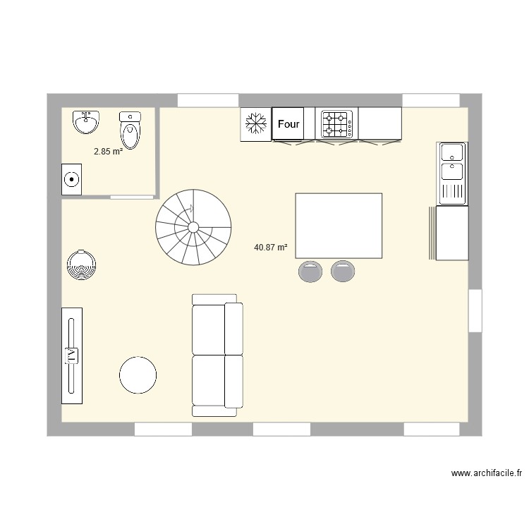 la marche - Plan dessiné par bois serge