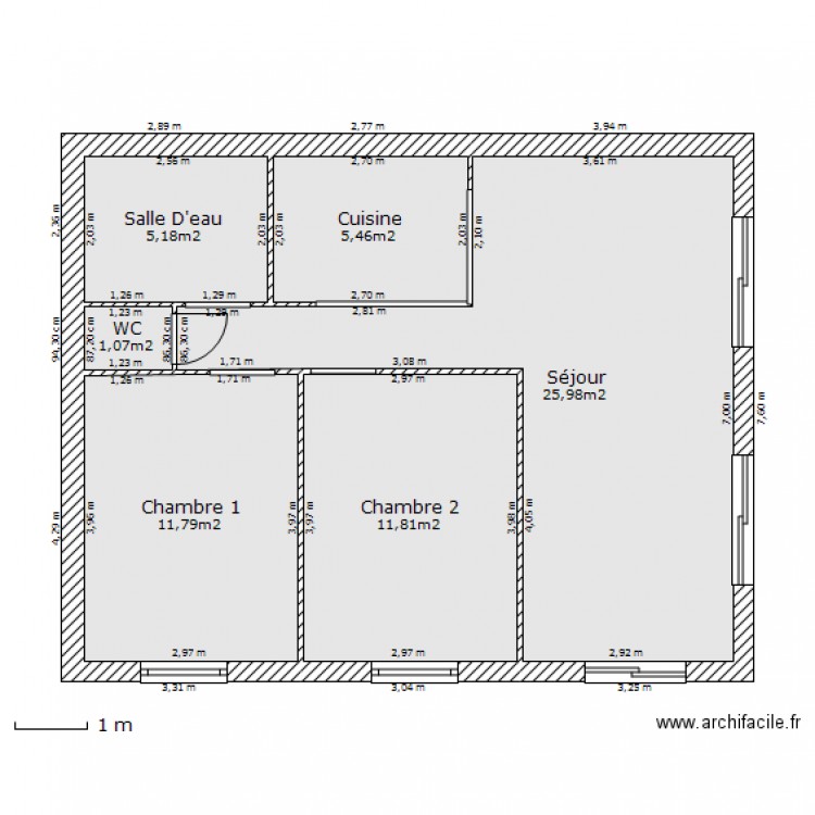 Projet f3 RDC - Plan dessiné par seb77