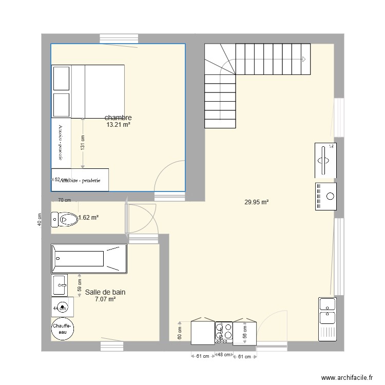 maison rdc - Plan dessiné par vkerlidou