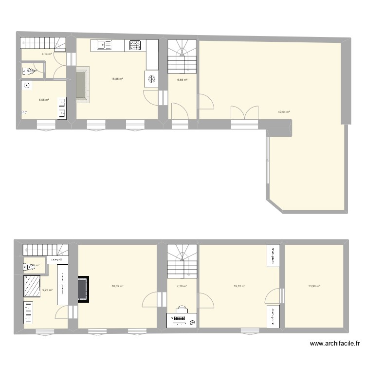 Maison MAM - Plan 12 pièces 155 m2 dessiné par maxyopi