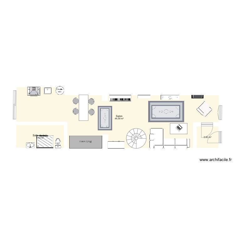 maison - Plan 3 pièces 44 m2 dessiné par pierrefrs