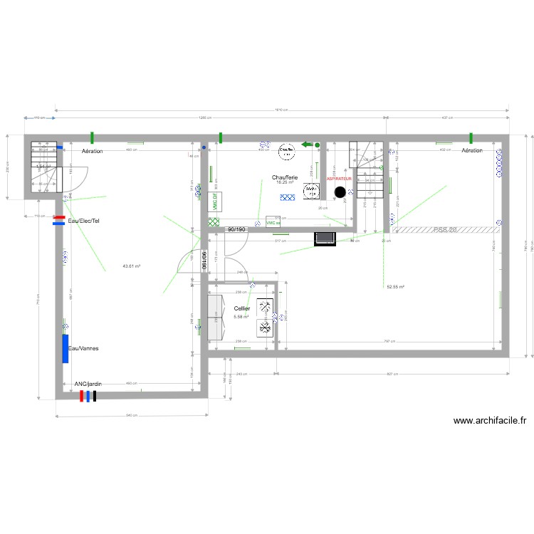 Plan sous sol - Plan dessiné par famillevallet