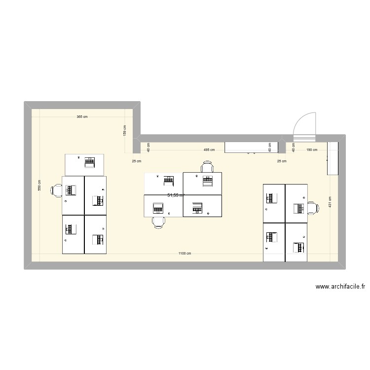 plan bureau - Plan dessiné par flexcity