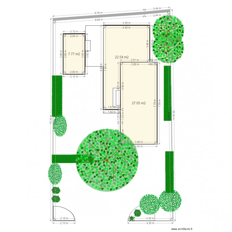 Terrain - Plan dessiné par Daniel Roulet