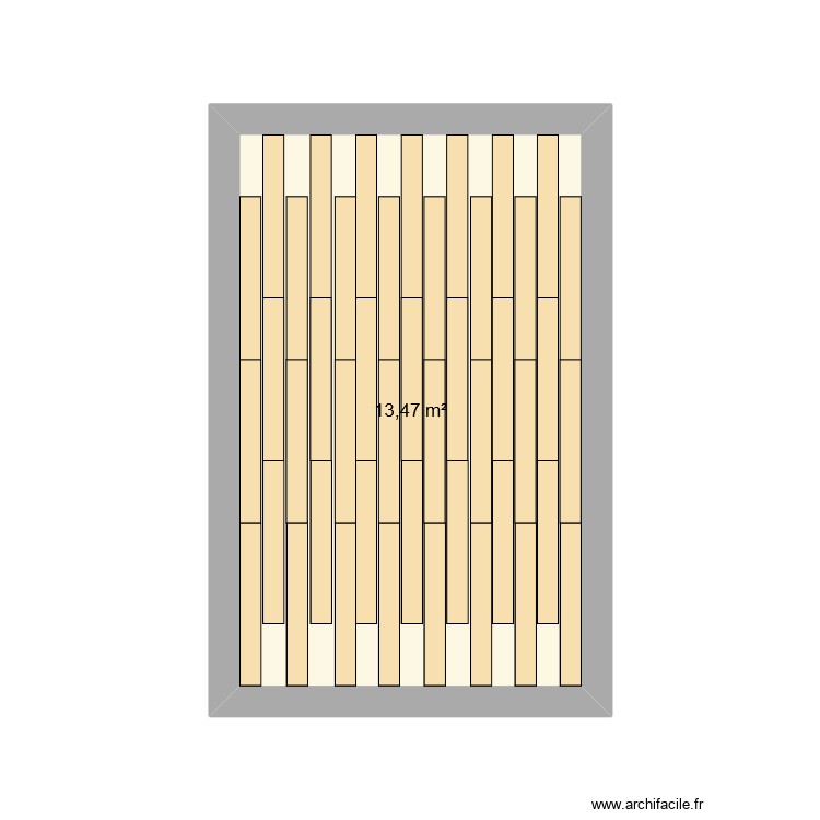 Parquet Flocon - Plan dessiné par Rossador