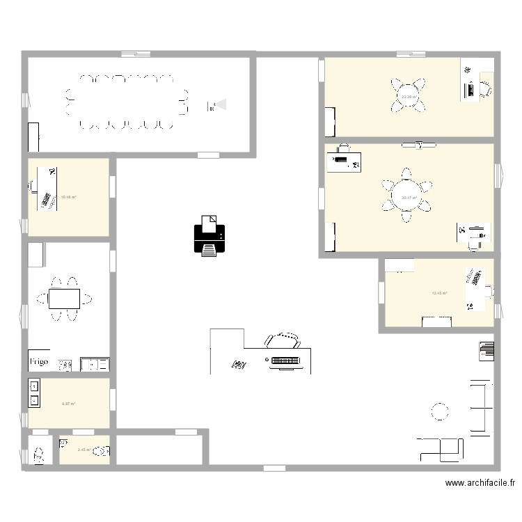 new bureau - Plan dessiné par Omsvlx