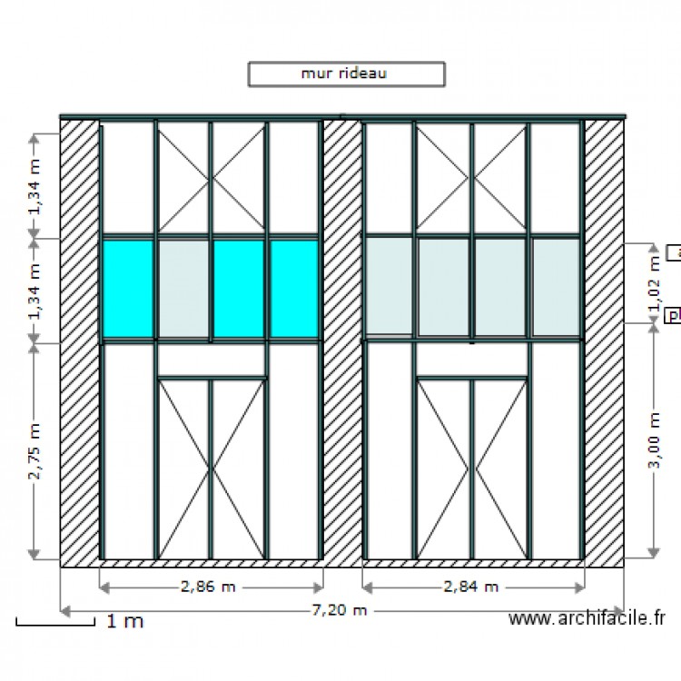 MUR RIDEAU 2 - Plan dessiné par andrep31