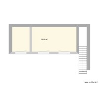 Chambre salon et douche interne - Plan 1 pièce 14 m2 dessiné par Daoud