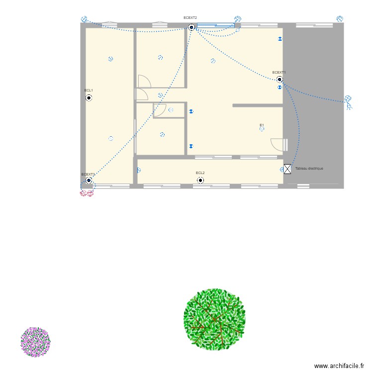 Maison éclairage exterieur - Plan dessiné par Chrissssssss