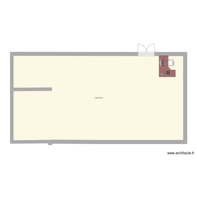 Kevin - Plan 1 pièce 102 m2 dessiné par kchensunn