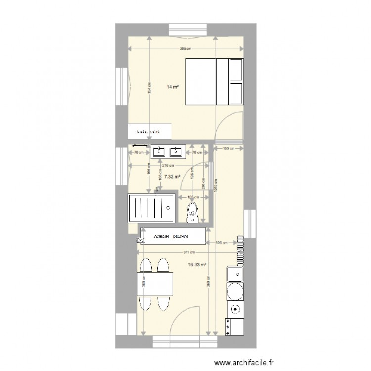 PLAN COTE AVEC ISOLANT - Plan dessiné par THIERRY CHACQUENEAU