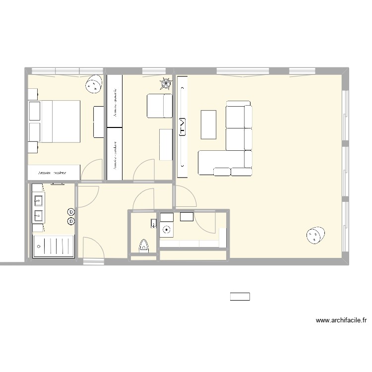 meublé - Plan dessiné par Cimenterie
