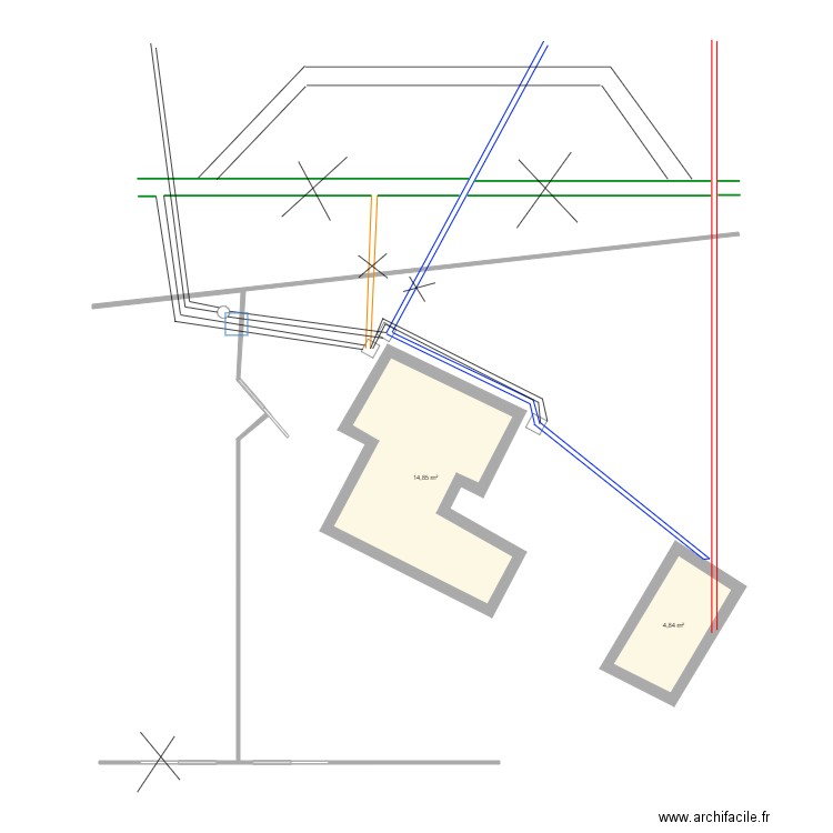 deviation - Plan dessiné par saphein