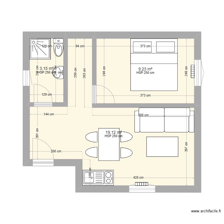 studio - Plan dessiné par agk15001