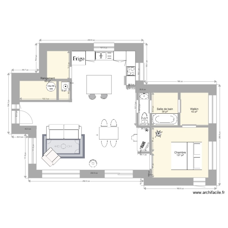 Plan – 800 pi2 GM – Par gmauger ️ | ArchiFacile