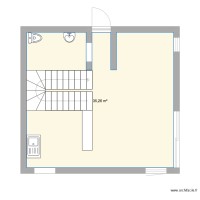 Studio 30m2 - Plan 1 pièce 29 m2 dessiné par Laure45800