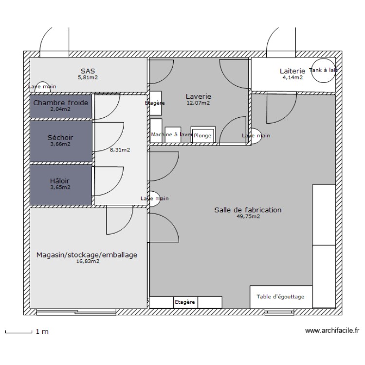 fromagerie - Plan dessiné par fouletriton