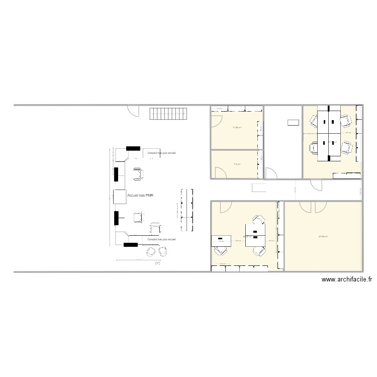 plan RDC COMM sas - Plan 5 pièces 93 m2 dessiné par Manuguidedumobiler