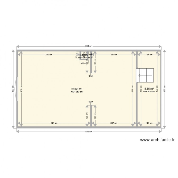 Terrain parcelle A1669 étage - Plan dessiné par jeremyhelvic