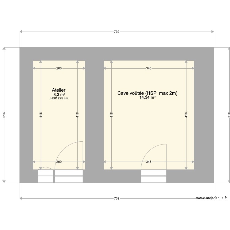 remise - Plan dessiné par cha74100