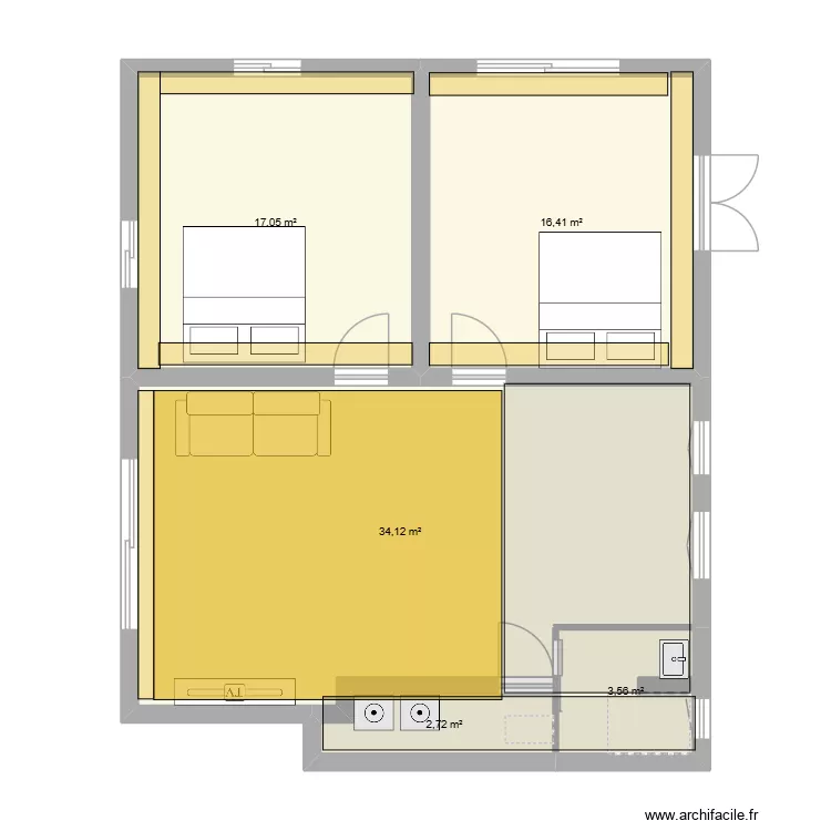 Plan 5 74 m² – villa AXEL projet plafond – Par Vincenzo M ️ | ArchiFacile