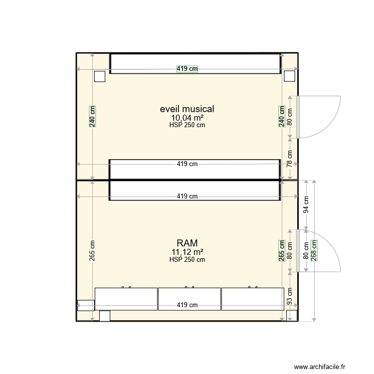 ram eveil - Plan 2 pièces 21 m2 dessiné par baptiste0502