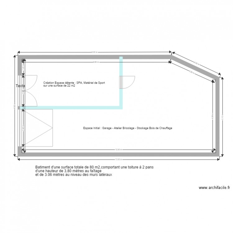 Plan de Masse garage - Plan dessiné par blanluet